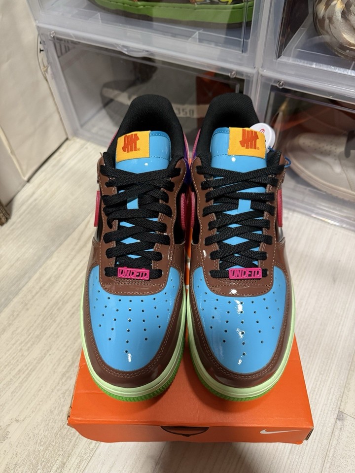 Size 9.5 - Nike Air Force 1 Low Undefeated Pink Prime Multi Patent DV5255-200 | eBay