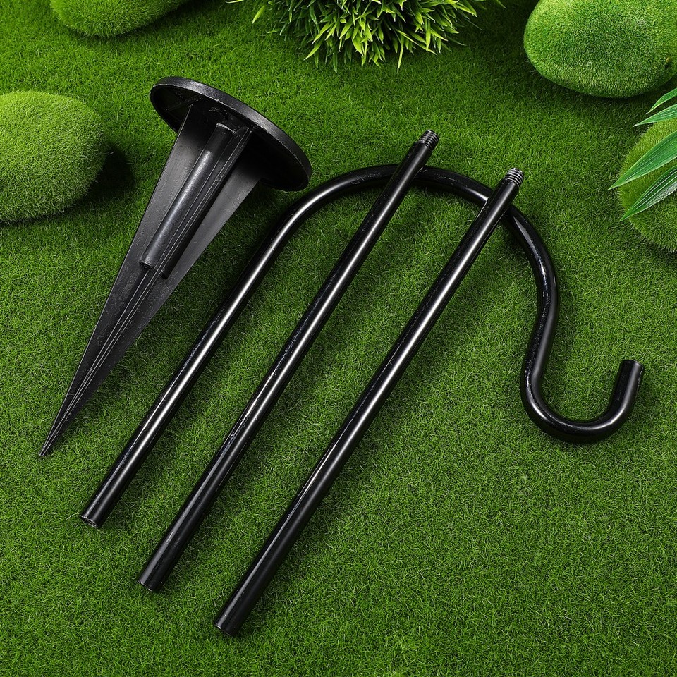 2 Pcs Outdoor Shepherd Hooks Garden Flowerpot Stands Courtyard Hanging ...