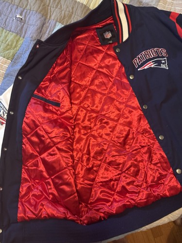 New England Patriots Men's Sz 2XL XXL 5 Time Super Bowl Champions Varsity Jacket | eBay
