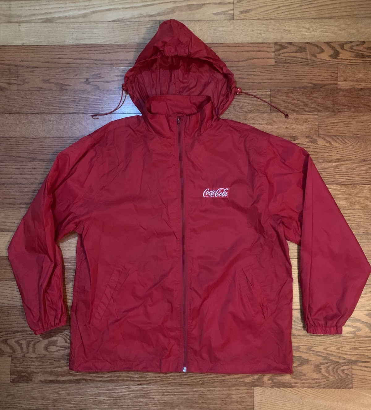 Coca Cola Windbreaker Jacket Men XL Vintage Employee Made in USA Work ...