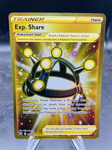 Pokemon Exp. Share 180/163 Battle Styles Gold Secret Rare Full Art Holo ...
