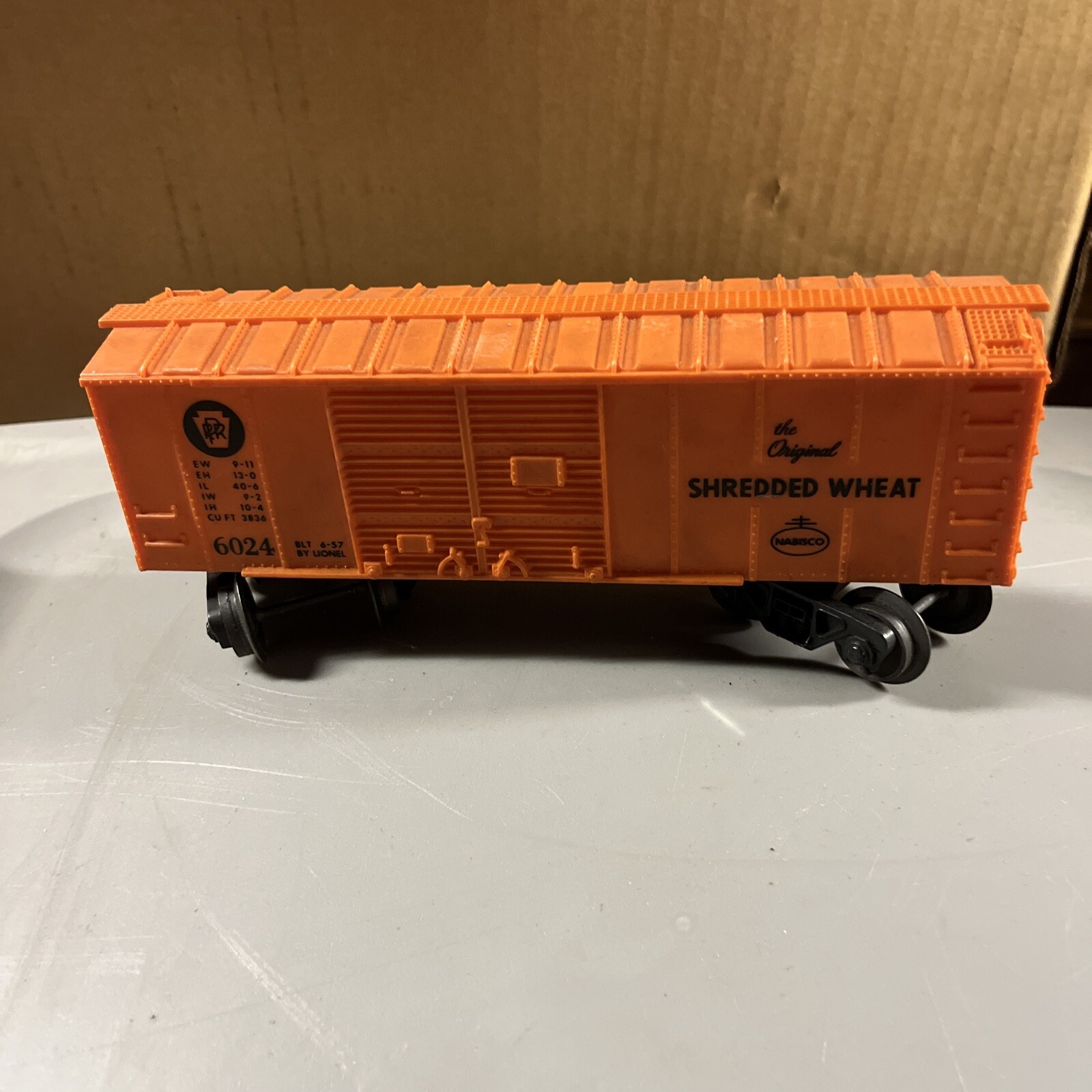 Lionel PRR 6024 Nabisco Shredded Wheat Vintage Orange Box Car | eBay
