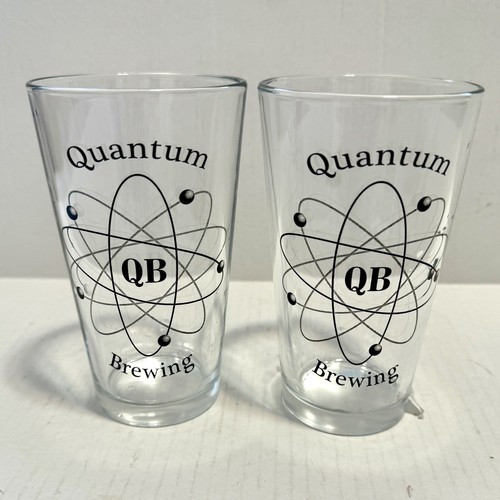 QUANTUM ATOMIC PINT BEER GLASSES - SET OF 2 TWO | eBay