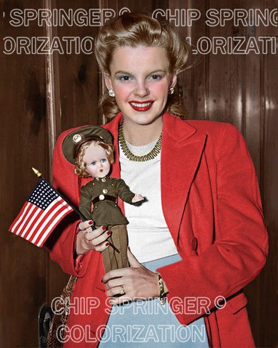 JUDY GARLAND & Military Doll | Beautiful 8x10 COLOR Photo by CHIP ...