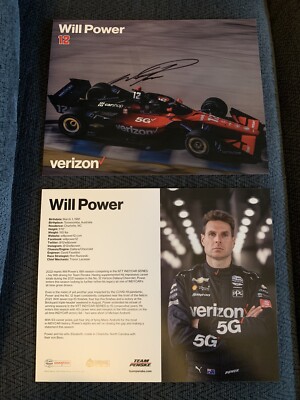 Will Power Indianapolis Indy 500 Signed Car Promo Card Autographed 2022 ...