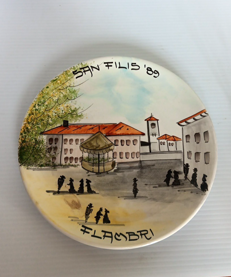 Hand Painted San Filis Hotel Street Scene Italy Ceramic Plate Wall ...