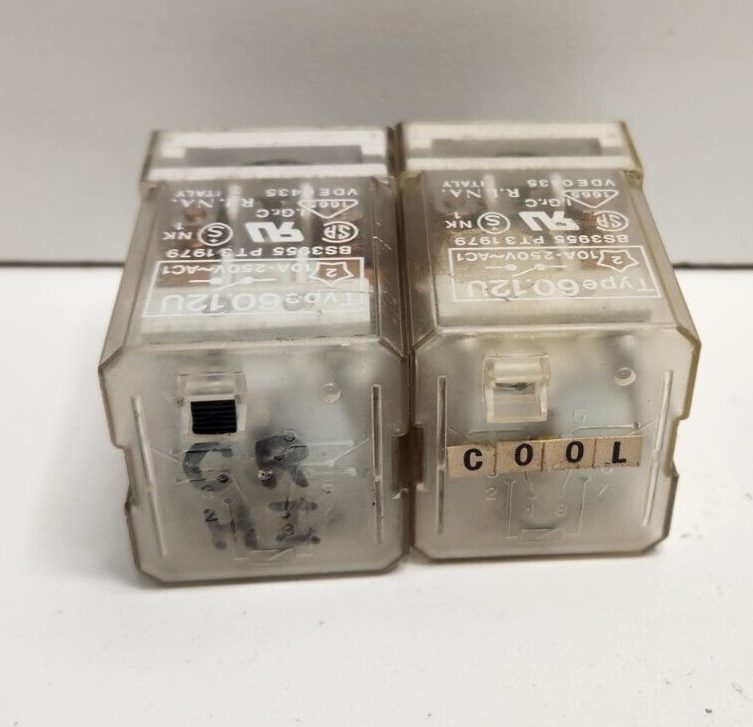 LOT OF 2 GUARANTEED! FINDER 10A 250V DPDT 120V COIL RELAYS 60.12U-120 ...