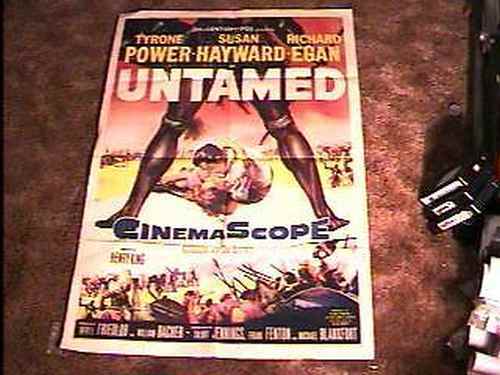 UNTAMED MOVIE POSTER '55 TYRONE POWER SUSAN HAYWARD | eBay