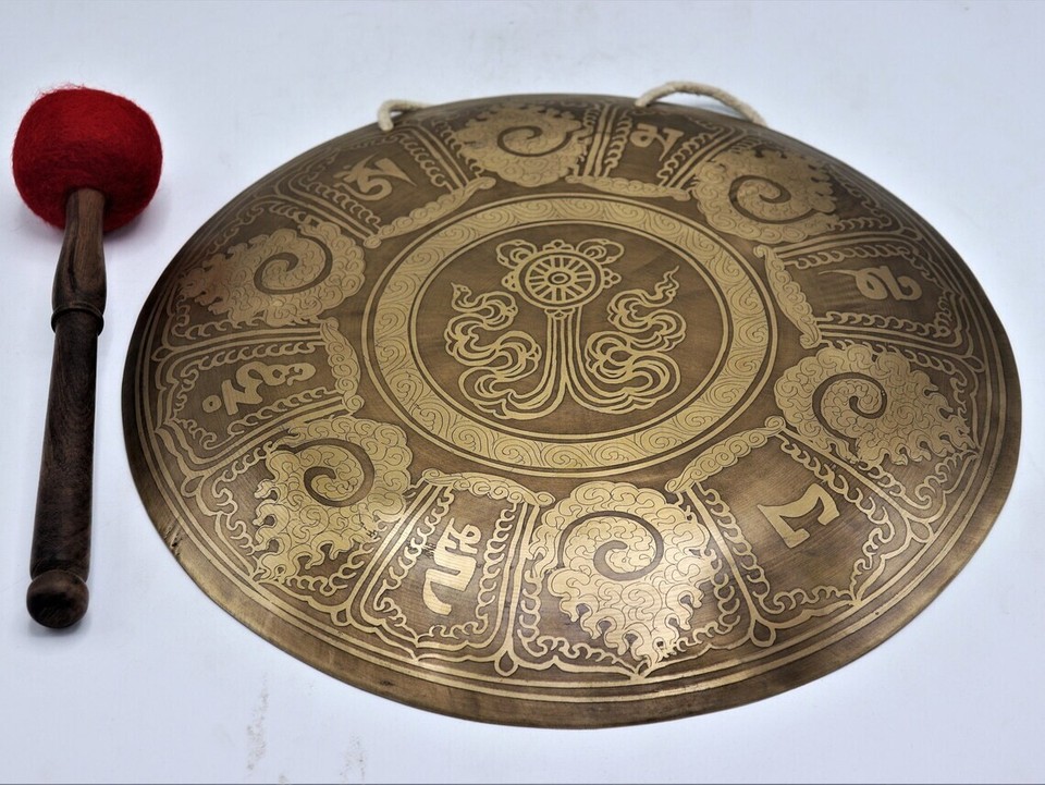50 CM Gong-Temple Gong-Meditation Gong-Yoga Gong-Tibetan Gong-Handmade ...
