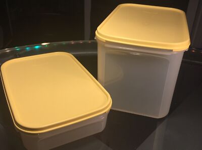 NEW USA TUPPERWARE MODULAR MATES RECTANGLE SET w/ LEMON SEALS | eBay