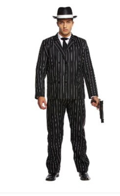Adult Gangster Mob Boss Costume 1920's Fancy Dress Mafia Capone ...