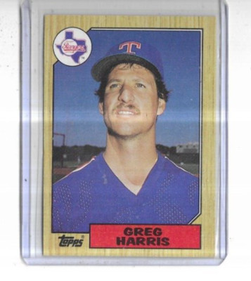 1987 Topps #44 Greg Harris Texas Rangers | eBay