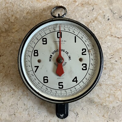 Antique PENN 20 lb. HANGING SPRING SCALE - Series 820 Chicken Scale 8 ...