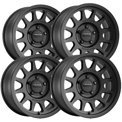 (Set of 4) Method MR703 Bead Grip 17x7.5 5x160 +50mm Matte Black Wheels ...