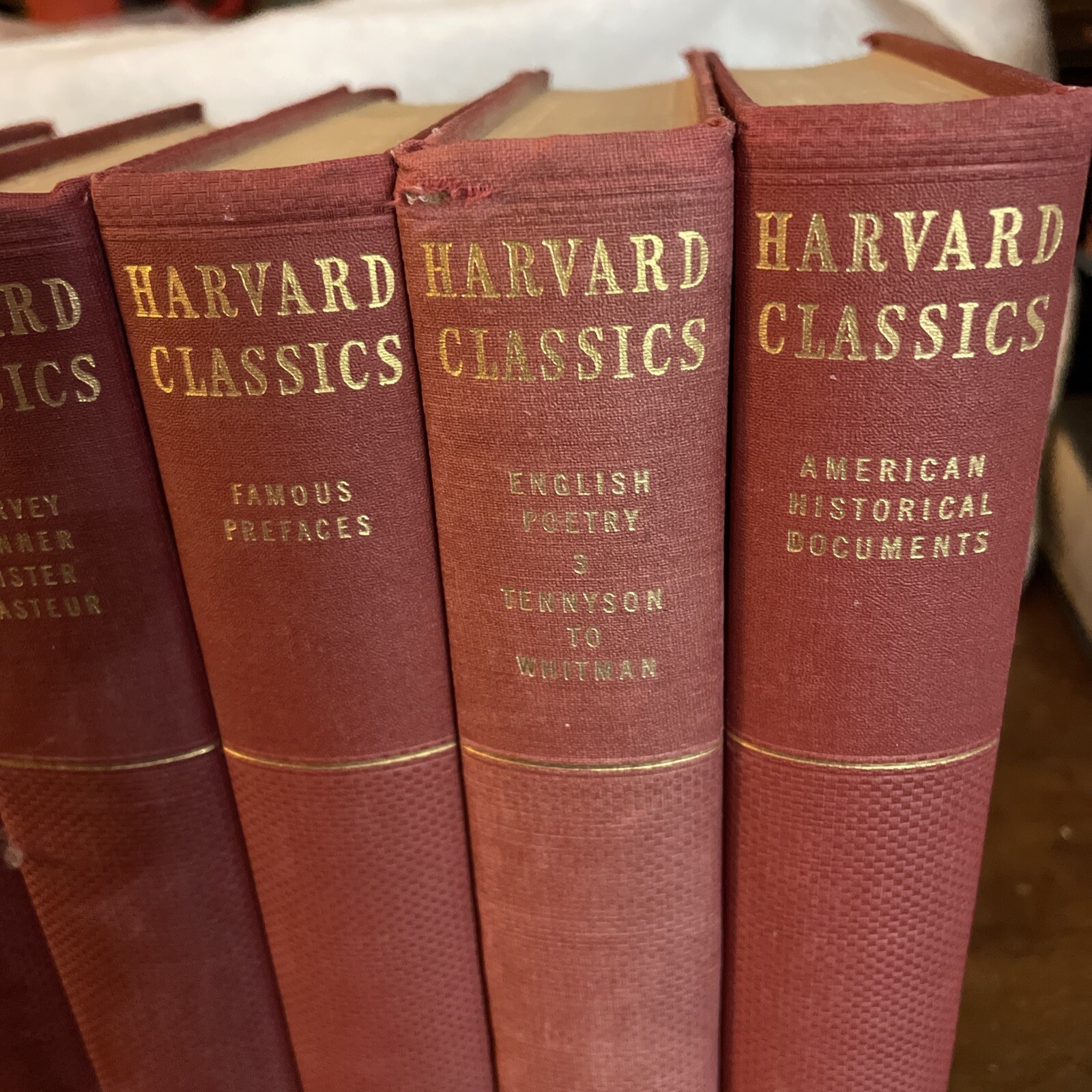 Antique The Harvard Classics Set of 7 Books Red Collier Veritas ...