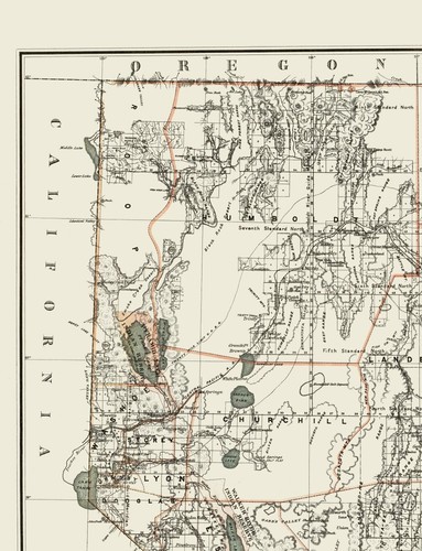 Historic State Map - Nevada - USGLO 1879 - 23 x 30.01 - Vintage Wall ...