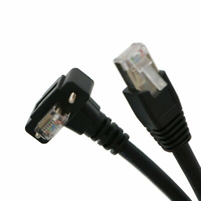 GigE Cat6 Screw lock horizontal Right Angle RJ45 DrC Cable for Basler ...