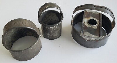 Vintage Lot of 3 Metal Tin Biscuit Cookie Donut Cutter Kreamer 2" | eBay