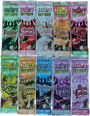Juicy Jay's Terp Enhanced Natural Wrap Variety 10 Packs (Flavors Vary ...