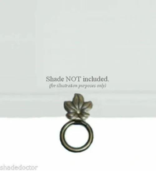 Roller Window Shade SNAP-ON Small Bronze METAL RING PULL Clip on NO ...