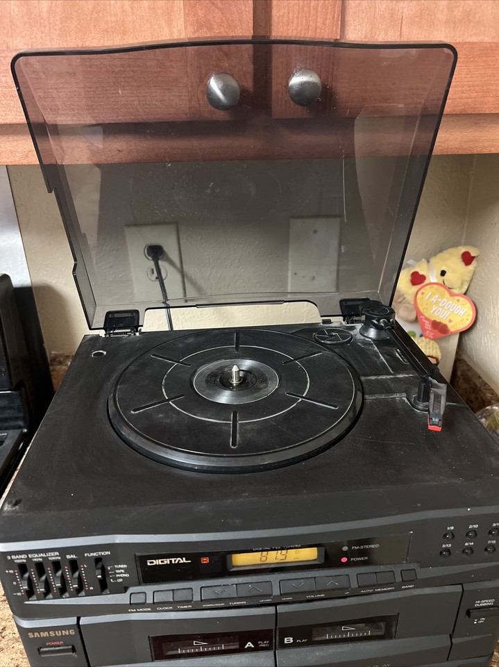 Vintage Samsung scm 6550 stereo record/turntable,radio,tape,cd player ...