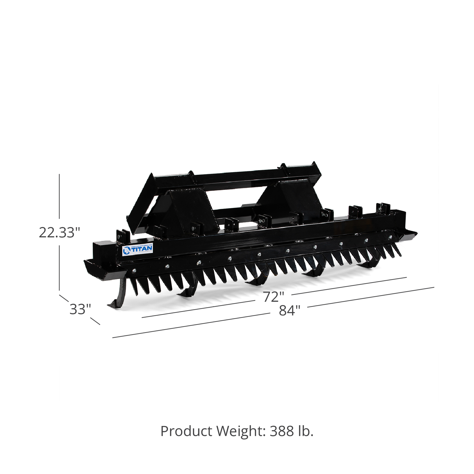 Titan Attachments 72in Ripper Scarifier Skid Steer Attachment, W/Ripper ...
