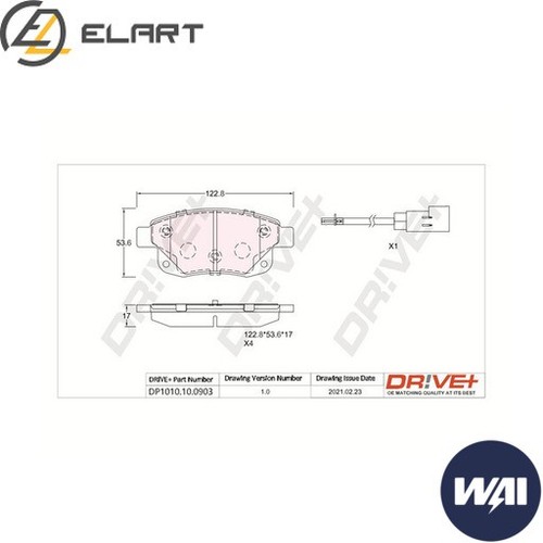 BRAKE PAD SET DISC BRAKE DP1010.10.0903 FOR FORD TRANSIT/Bus/Van ...