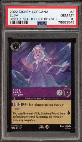 Disney Lorcana Elsa D23 Expo Collector's Set 1st Edition Foil Promo 3 ...