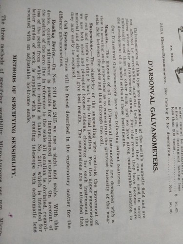 Antique Central Scientific Co. D'Arsonval Galvanometer Model 2415 | eBay