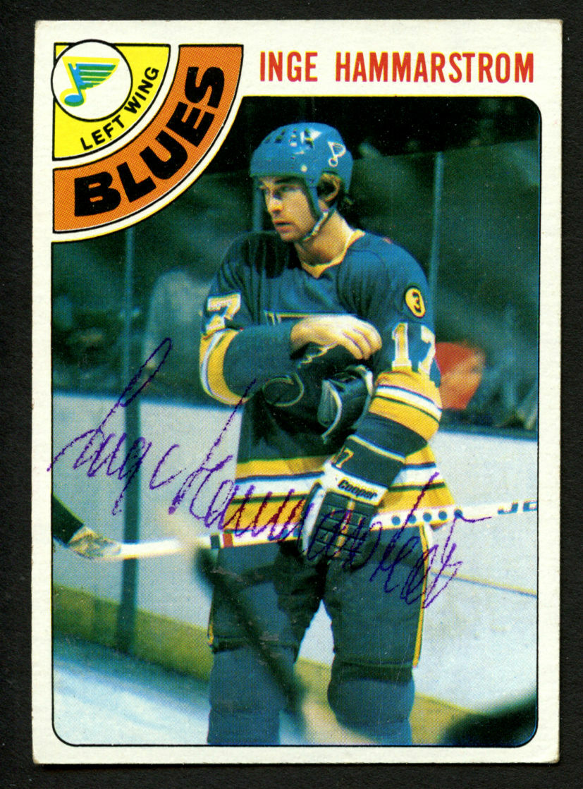 Inge Hammarstrom #53 signed autograph auto 1978-79 Topps Hockey Trading ...