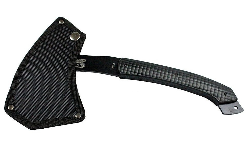 DEFENDER SOLID STAINLESS Heavy Grip Handle Camping Hatchet TACTICAL AXE ...