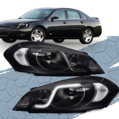 For 2006-2016 Chevy Impala/Monte Carlo LED DRL Headlights Signal Left ...