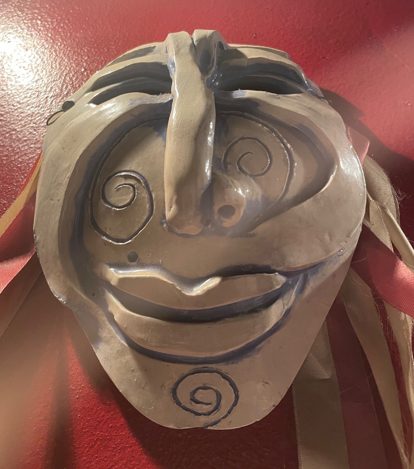 Signed Perry Morgan Mardi Gras Mask - Gem