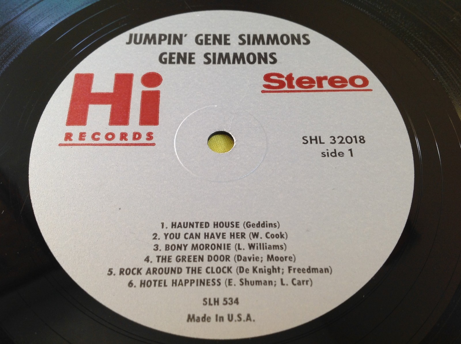 Oldies LP : Gene Simmons ~ Jumpin' Gene Simmons ~ Hi SHL 32018 Stereo ...