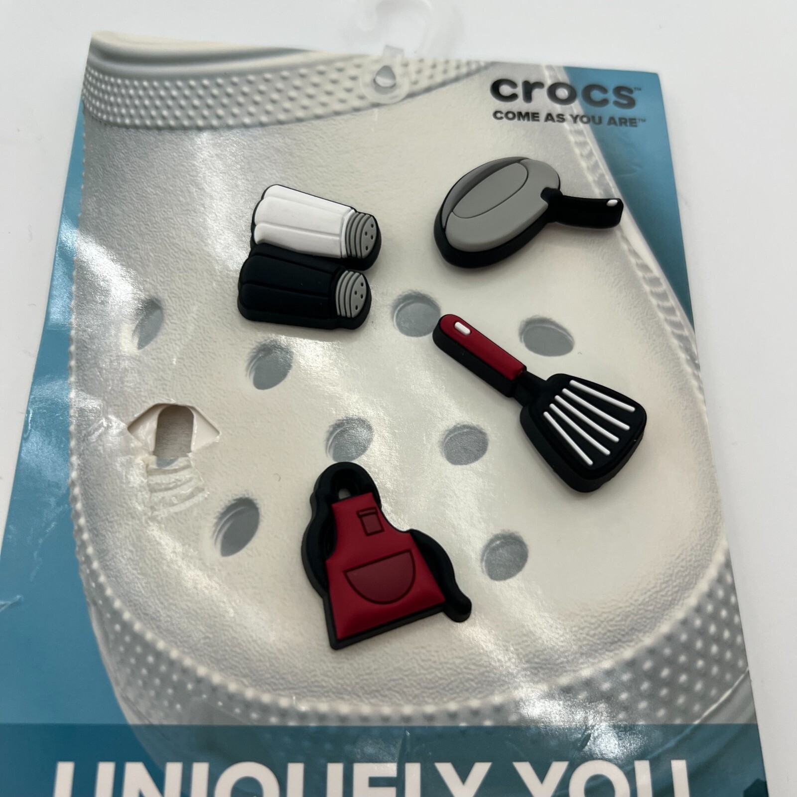 Crocs CHEF Jibbitz Charms, Pack of 4, Chef's Hat Salt/Pepper Spatula ...