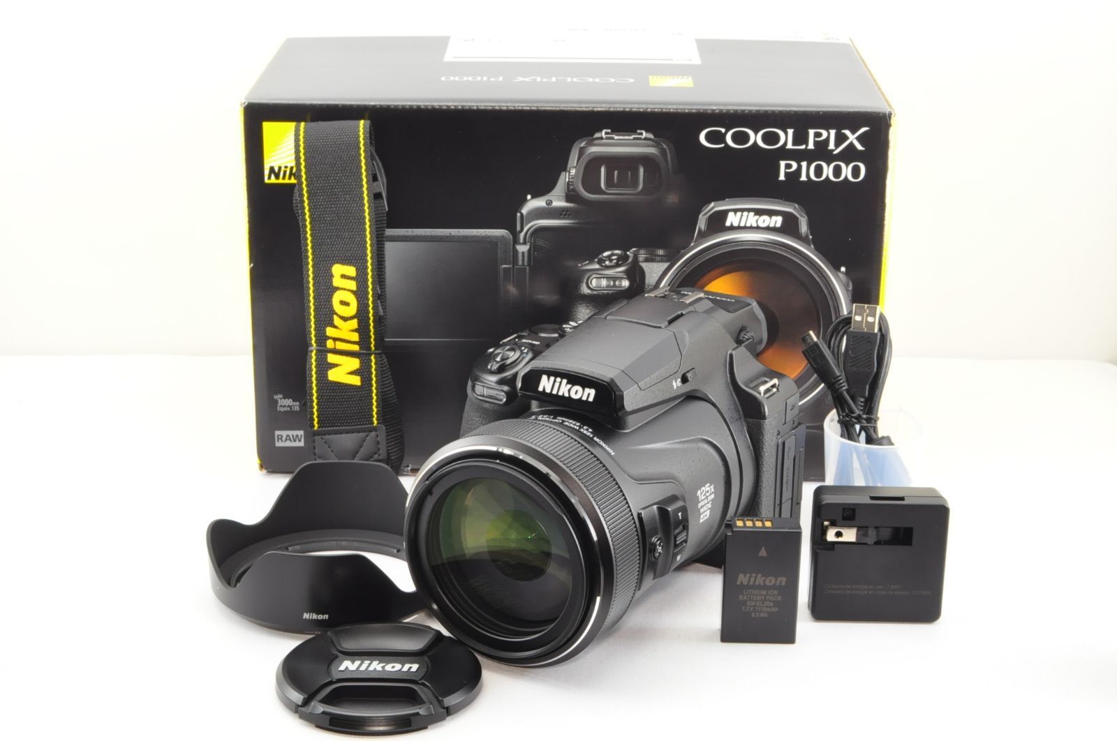 Nikon Coolpix P1000 Digital Camera Standard Telesphoto Zoom Lens x125 ...