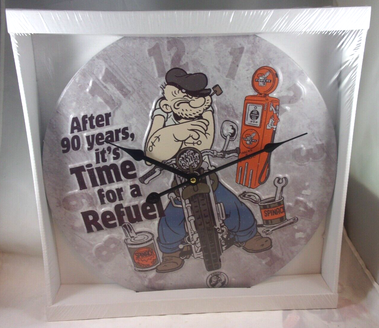 Popeye The Sailor "After 90 Years Time For A Refuel" 16" Metal Embossed ...