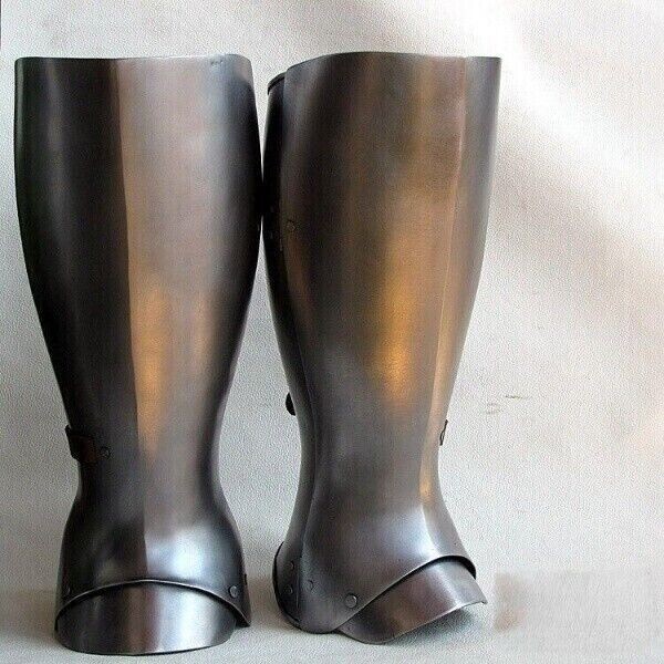 20Guage Steel Medieval Pair Of Leg Greaves Knight Leg Armor II | eBay