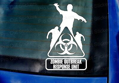 Zombies Outbreak Response Unit Walking Dead Novelty Car Wall Art ...