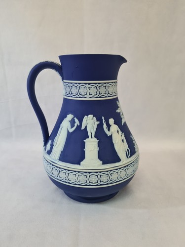 Beautiful Antique Wedgwood Jasperware Blue Etruscan Pitcher Cherubs ...