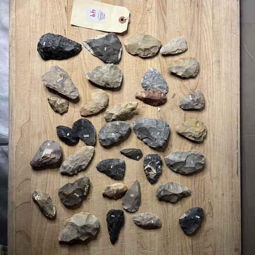 Flint Chert Stone Tools Lot 79ea Bifaces Scrapers Drills – Cataloged ...