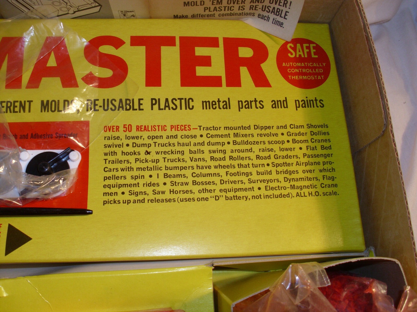 KENNER ELECTRIC MOLD MASTER CONSTRUCTION BUILDING TOY PLAY SET 1964 ...