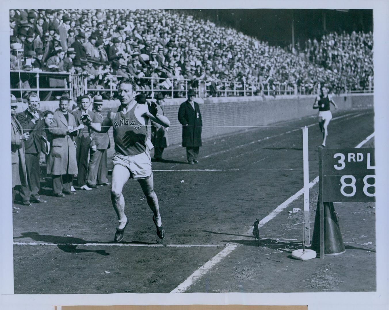 1934 Glenn Cunningham Univ of Kansas Runner Press Photo | eBay