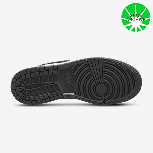 NEW Youth/WMNS Nike Air Jordan 1 Low White Black-Iron Smoke Grey 553560 ...