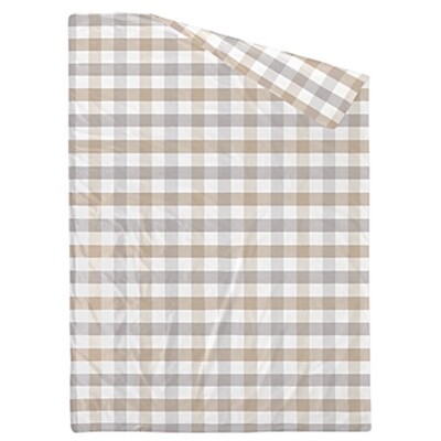 Carousel: Buffalo Check Queen Duvet Cover in Grey/Beige by NoJo | eBay