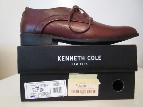 Kenneth Cole Big Boys Straight Line Casual Dress Oxford Shoes Cognac ...