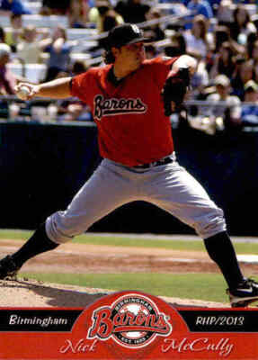 2013 Birmingham Barons Grandstand 12 Nick McCully Lakeland Florida ...