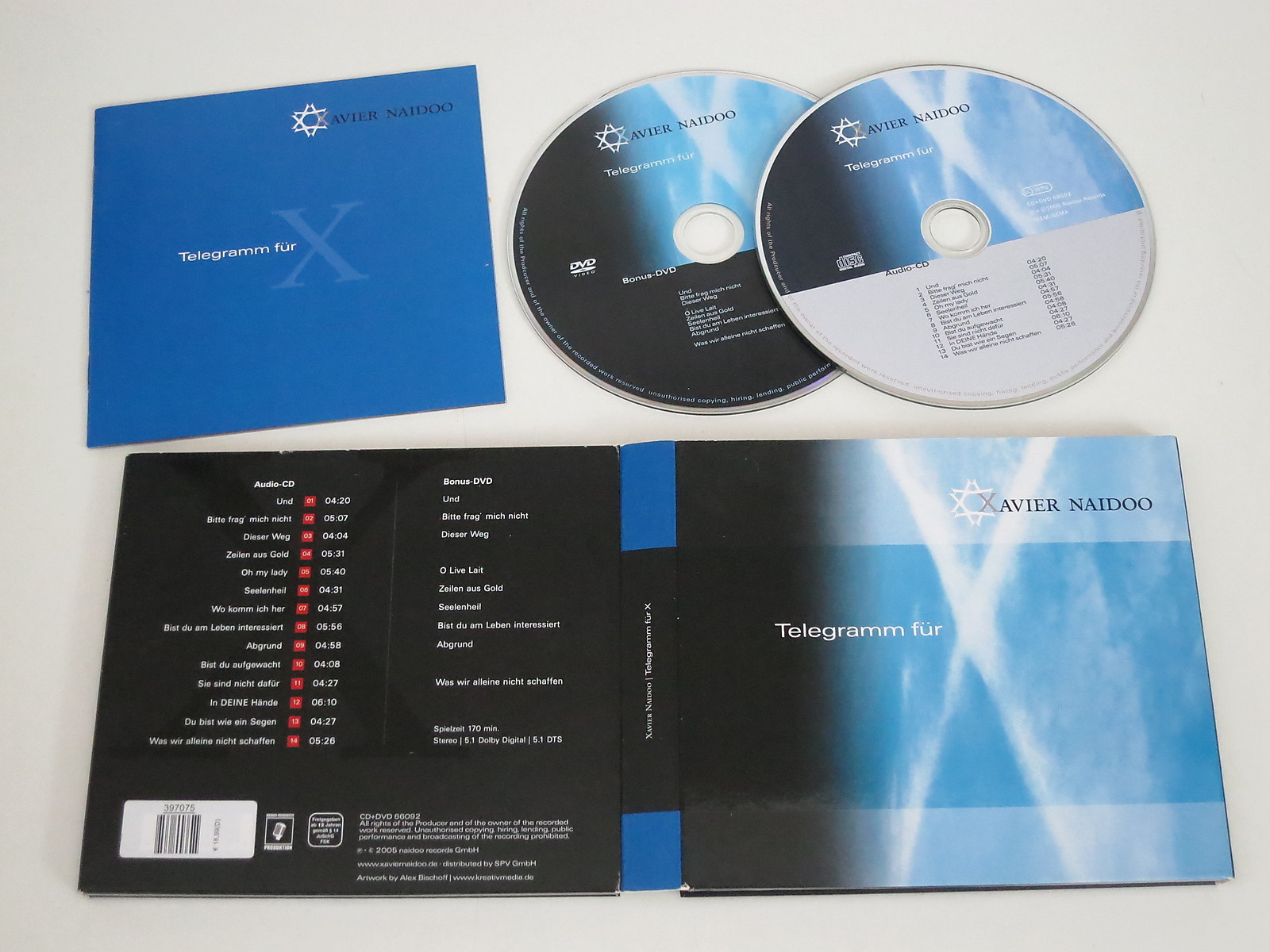 XAVIER NAIDOO/TELEGRAMM FÜR X(NAIDOO RECORDS CD+DVD 66092) 2XCD ALBUM ...