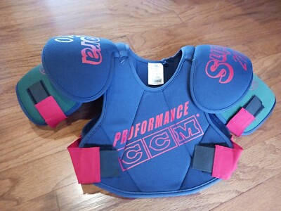 CCM SUPRA BSP210M POWERLINE HOCKEY SHOULDER PADS ~ BLUE/GREEN SIZE ...