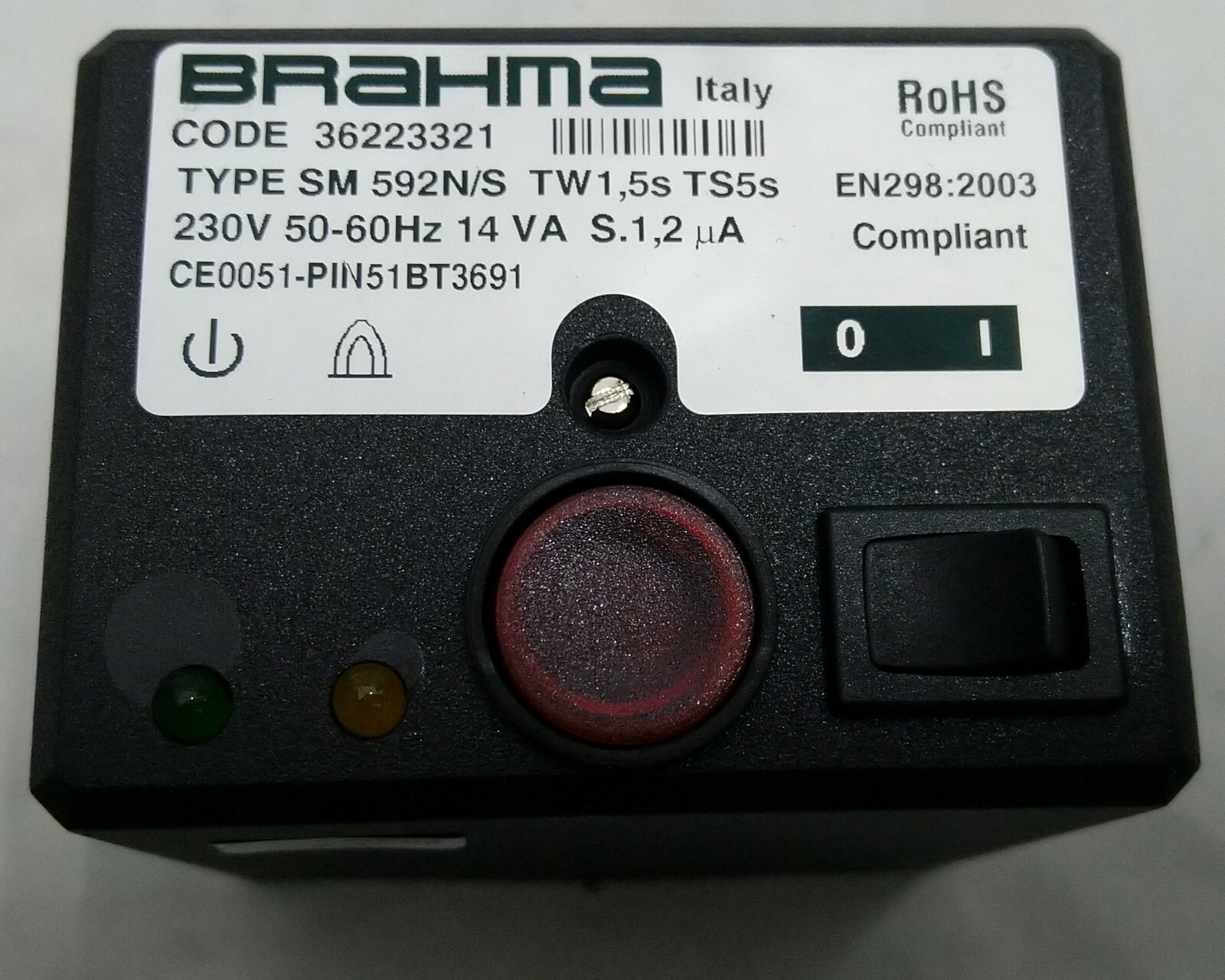 Brahma Burner Controller SM 592 N/S Voltage: 230V | eBay